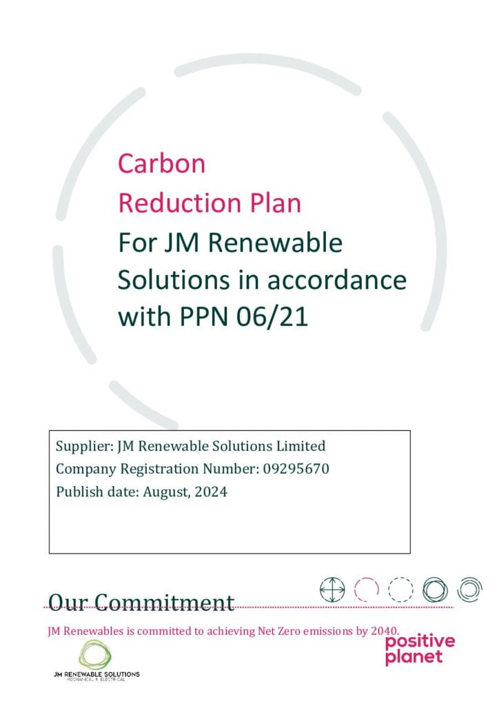 Carbon Reduction Plan - JM Renewable Solutions
