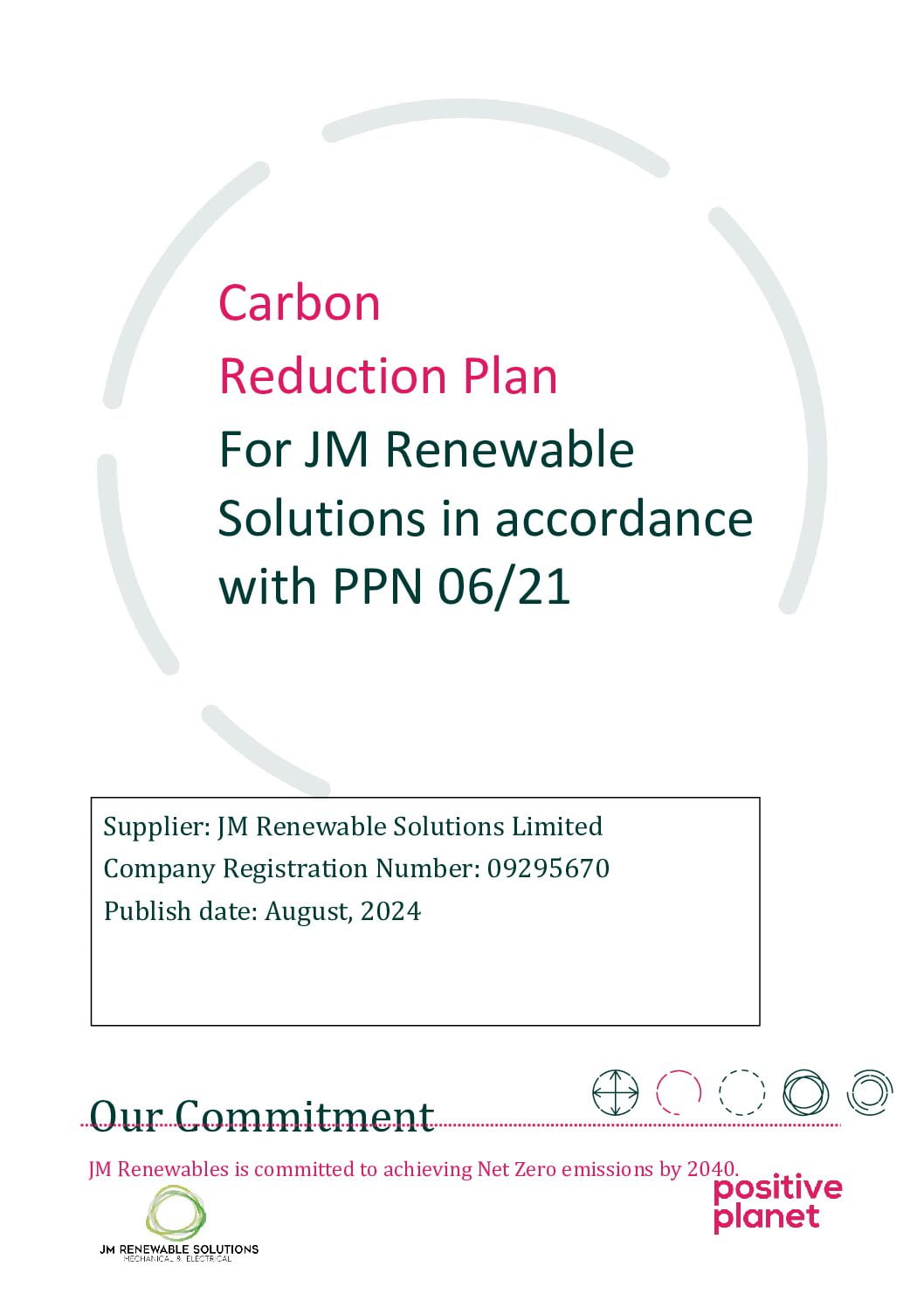 Carbon Reduction Plan Jm Renewable Solutions